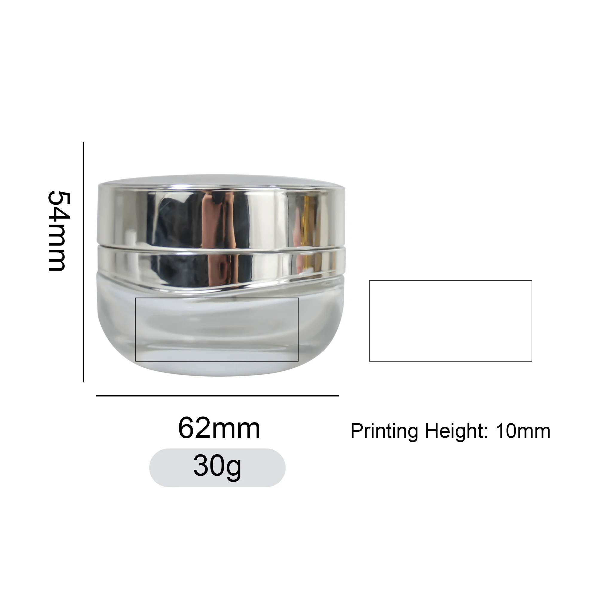 Make Up Face Cream Lip Balm Lotion Storage Containers White Silver Edge ...