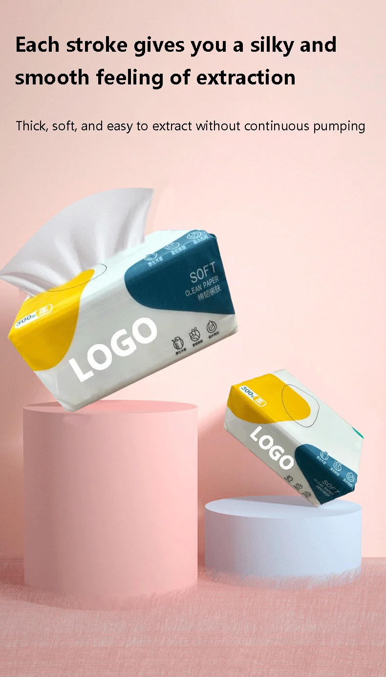 Rx Oem Logo Soft Face Tissue Papr 300 Sheets Virgin Wood Pulp Facial ...