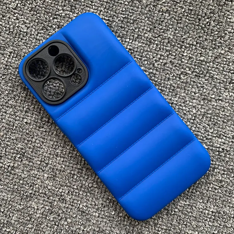 Elgz Leather Pu Sup Down Jacket Phone Case For Apple Iphone 14 Pro Max ...