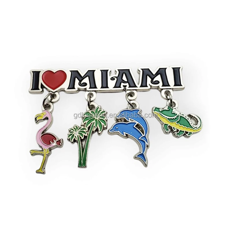 Dolphin Flamingo Crocodile Seaworld Florida State Refrigerator Magnet ...