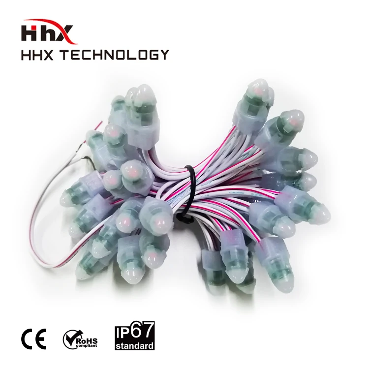 DC12V 12mm WS2811 led pixel module Light IP68 waterproof full color RGB ...