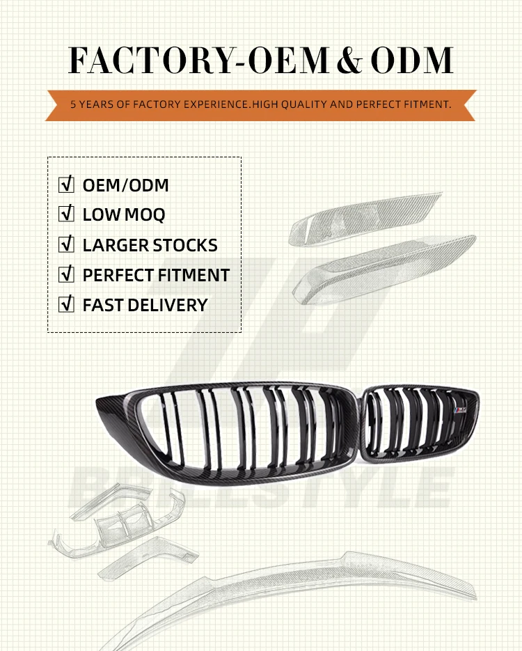 Real Carbon Fiber Front Bumper Canards For Bmw F30 F32 F80 F82 F10 F90 ...