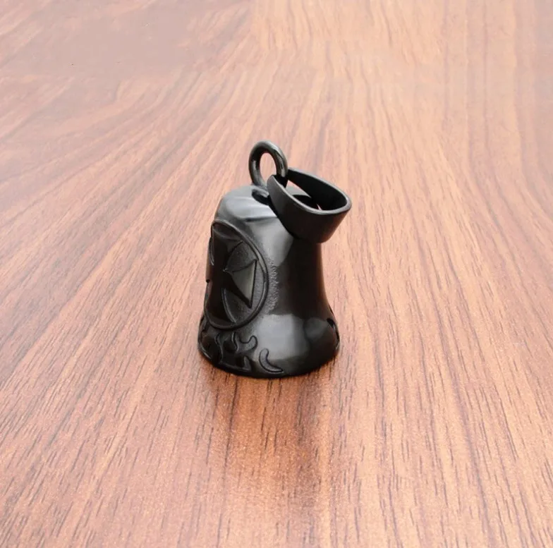 Motorcycle Biker Luck Black Riding Bell with Cross Bell Helmet ...