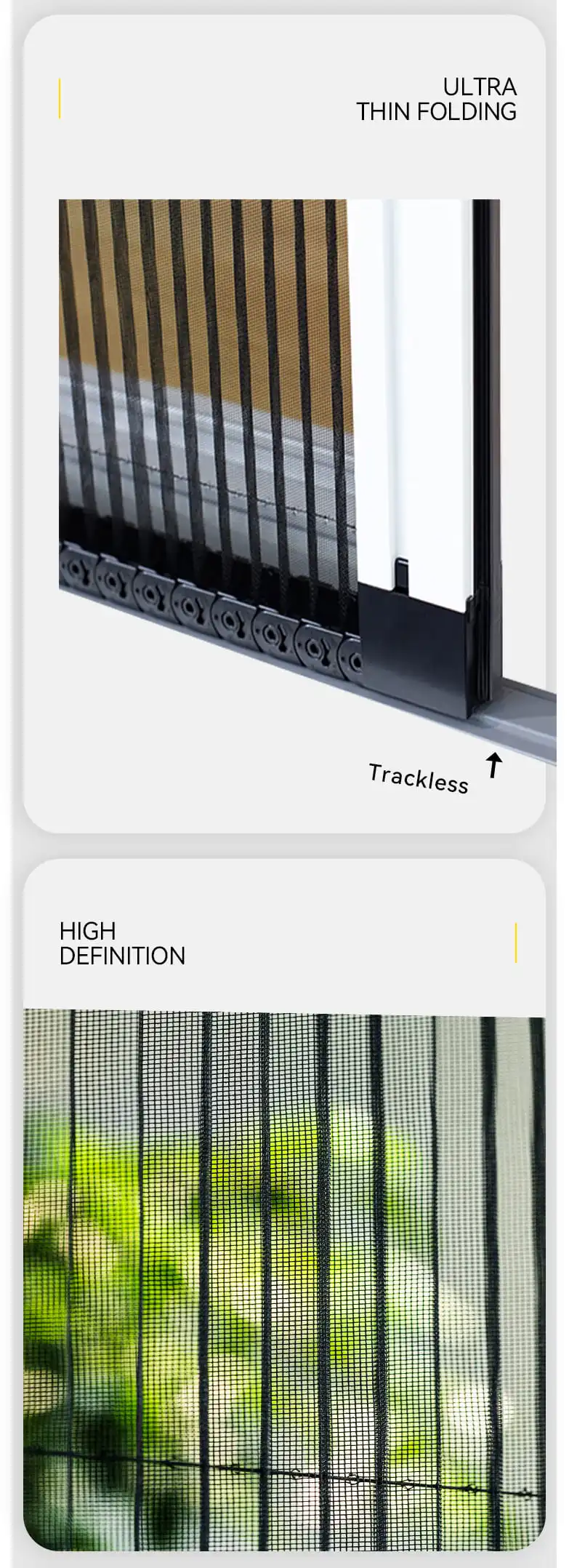 Trackless Retractable Screen Doors Sliding Door Trackless Pleated Mesh Sliding Screen Aluminium ...