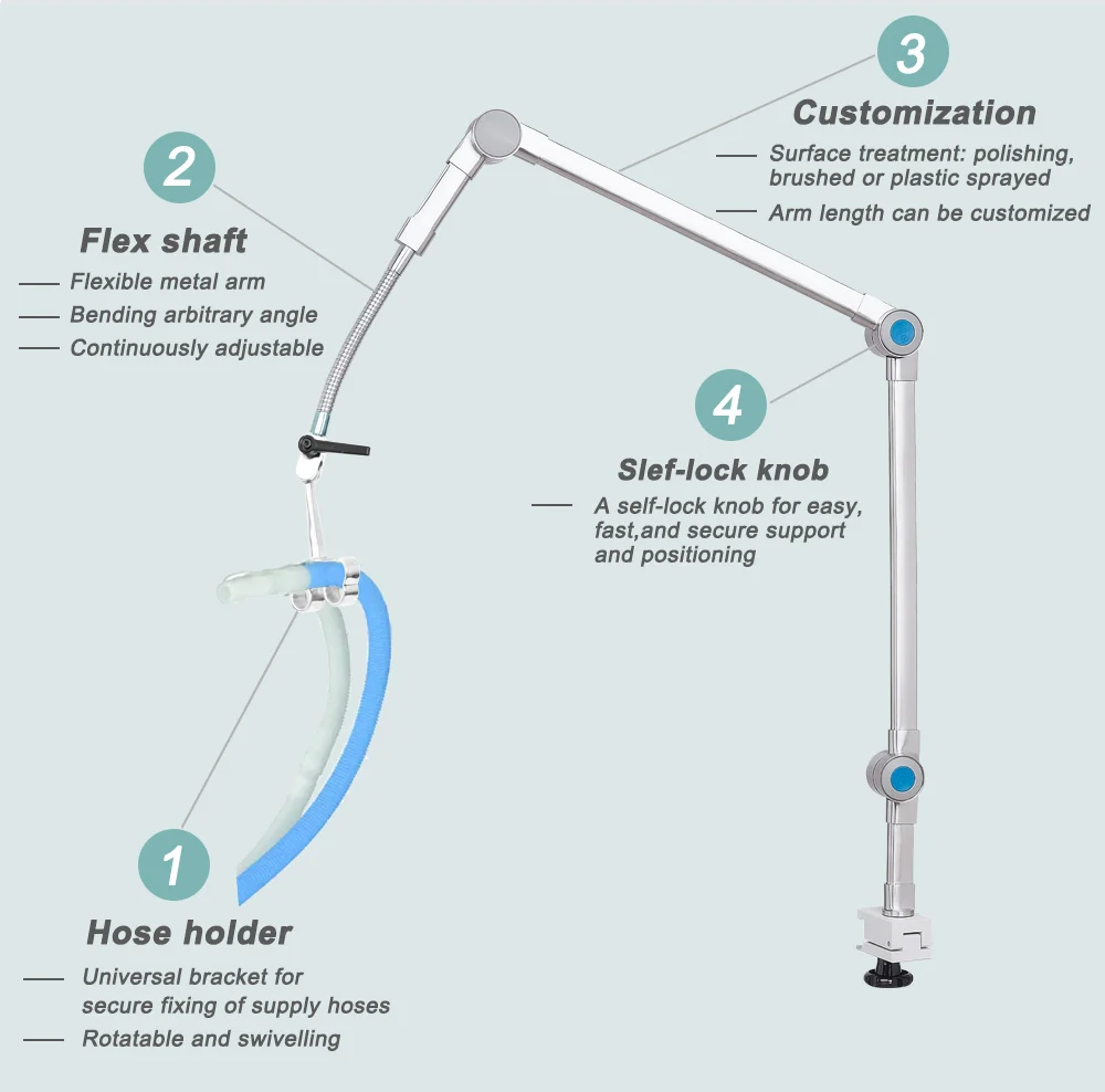 WEIYE Ventilator Breathing Tube Support Arm for Hospital ICU ...
