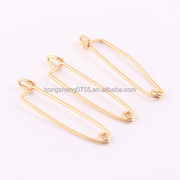 35mm Gold Small Brass Garments Brooch Safety Pin for Badge Lapel ...