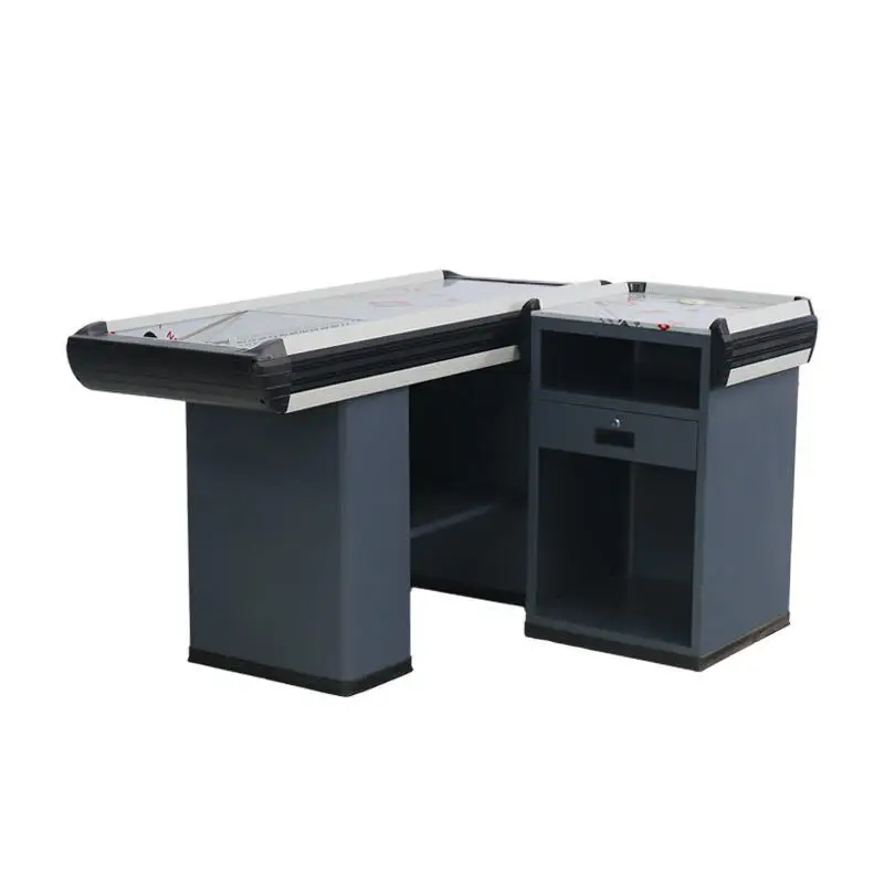 Supermarket Cash Register Table Checkout Counter Steel Metal ...