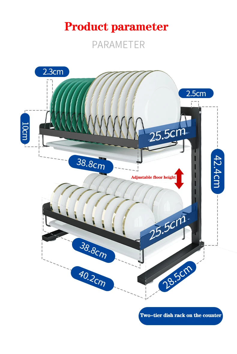 Stainless Steel Plate Drain Rack - Multi-Functional & Sustainable