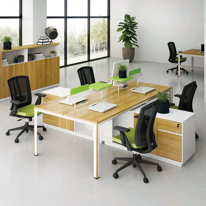 Desk Office Furniture Partitions Staff Desk Modern Staff Workstation 4 ...