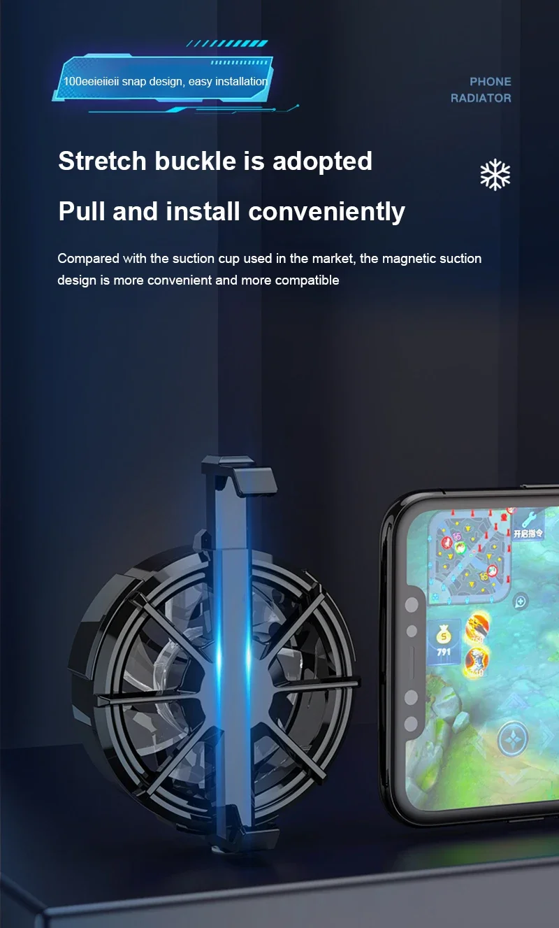 AL01 Smart Phone Cooling Fan - Portable Gaming Radiator