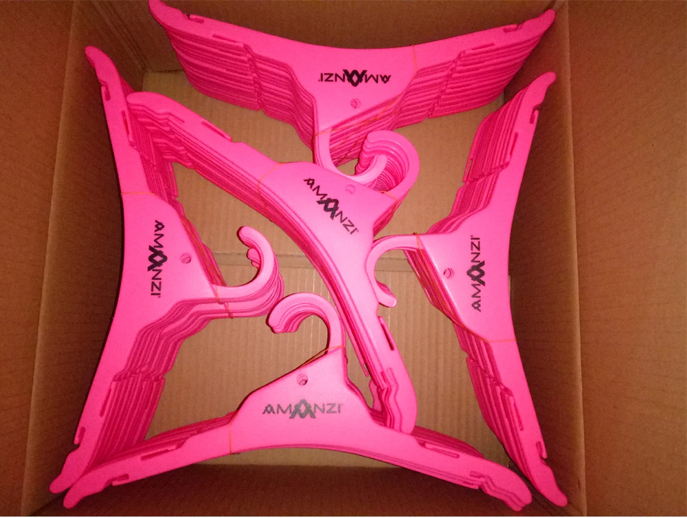 Three Sizes Plastic Black Short Neck Hangers For T-shirts Display - Buy ...