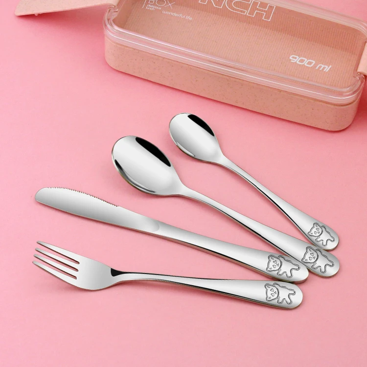 Toddler And Baby Silverware Custom Stainless Steel Kids Cutlery With ...