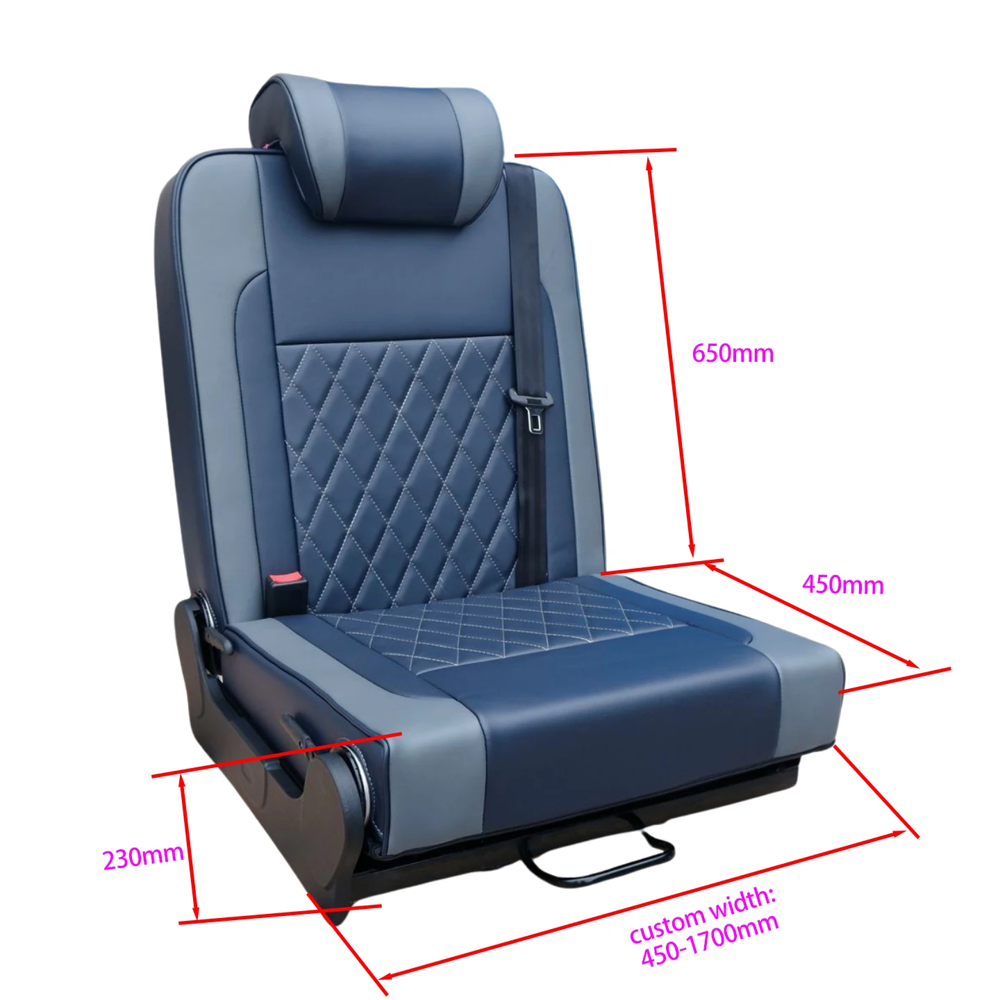 High-low Back Bed Seat Caravan RV Revolving Chair Multi Functional