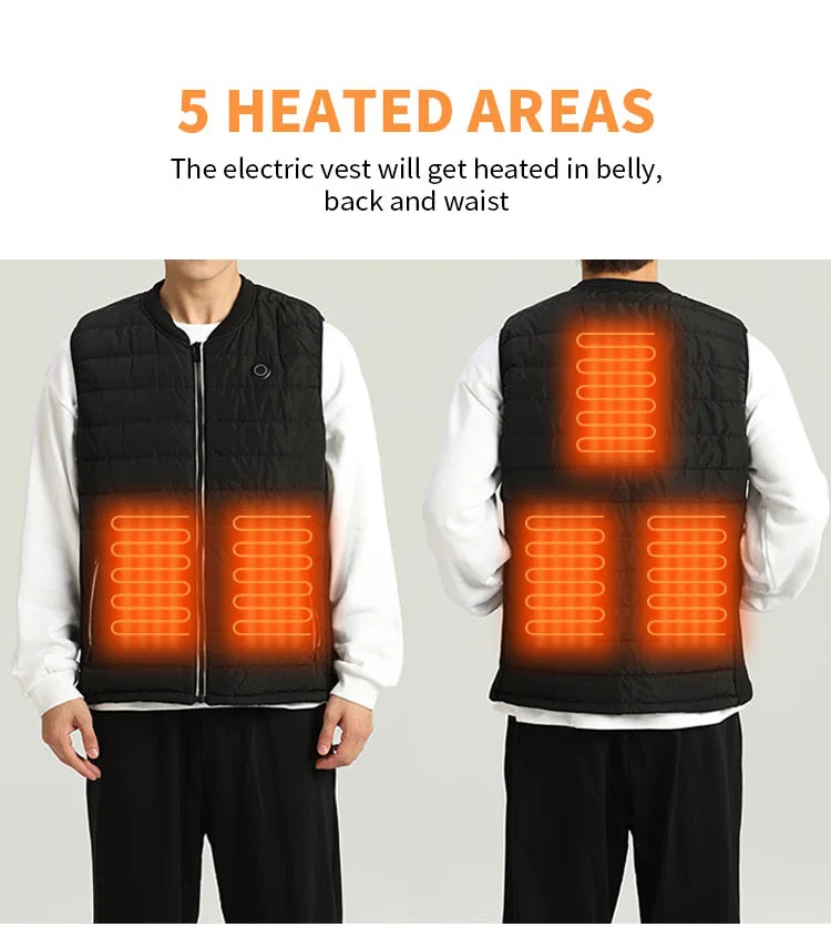 High Quality 5v Usb 5 Zone Adjustable Power Heated Jacket Outdoor ...