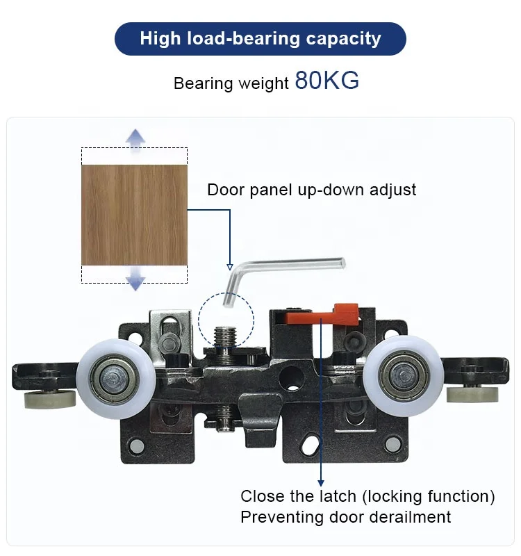 Ghost Door Sliding Hidden Hardware System with Nylon Rollers for Modern ...