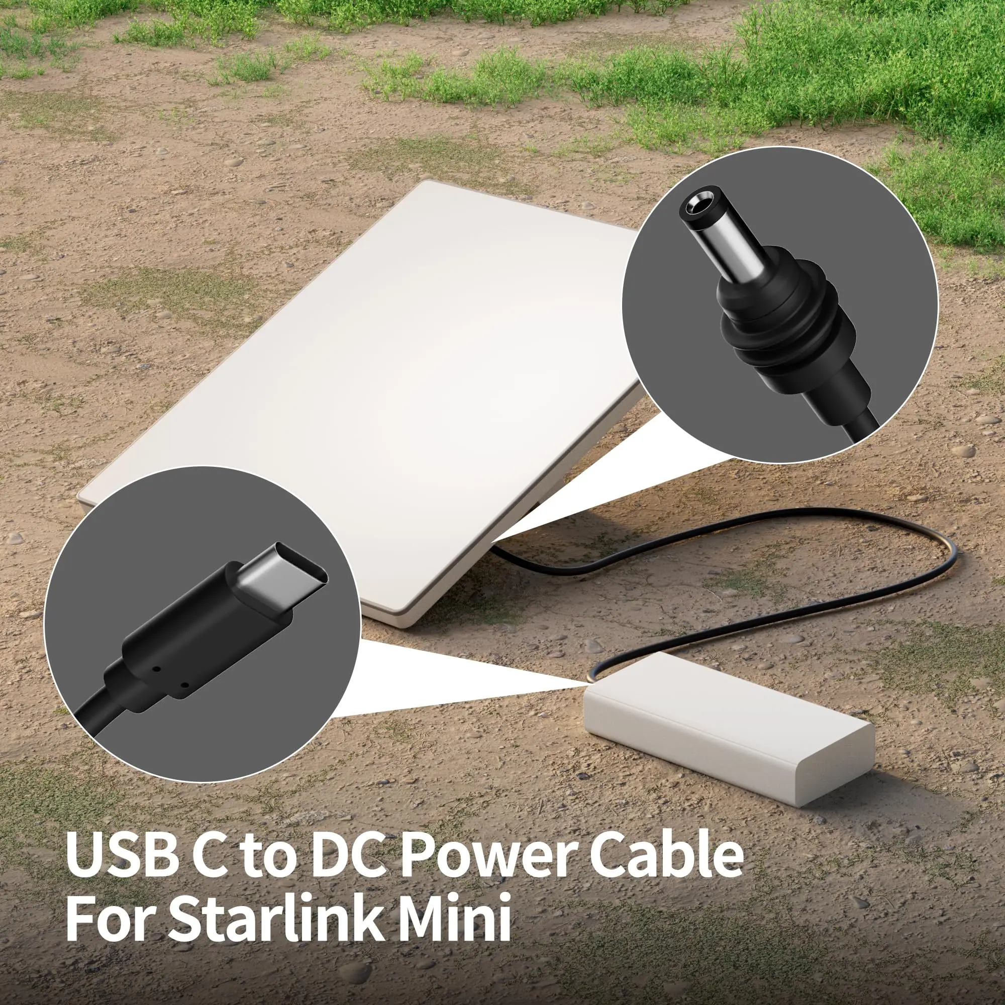 Starlink Mini USB C to DC Power Cords - 100W PD Fast Charge