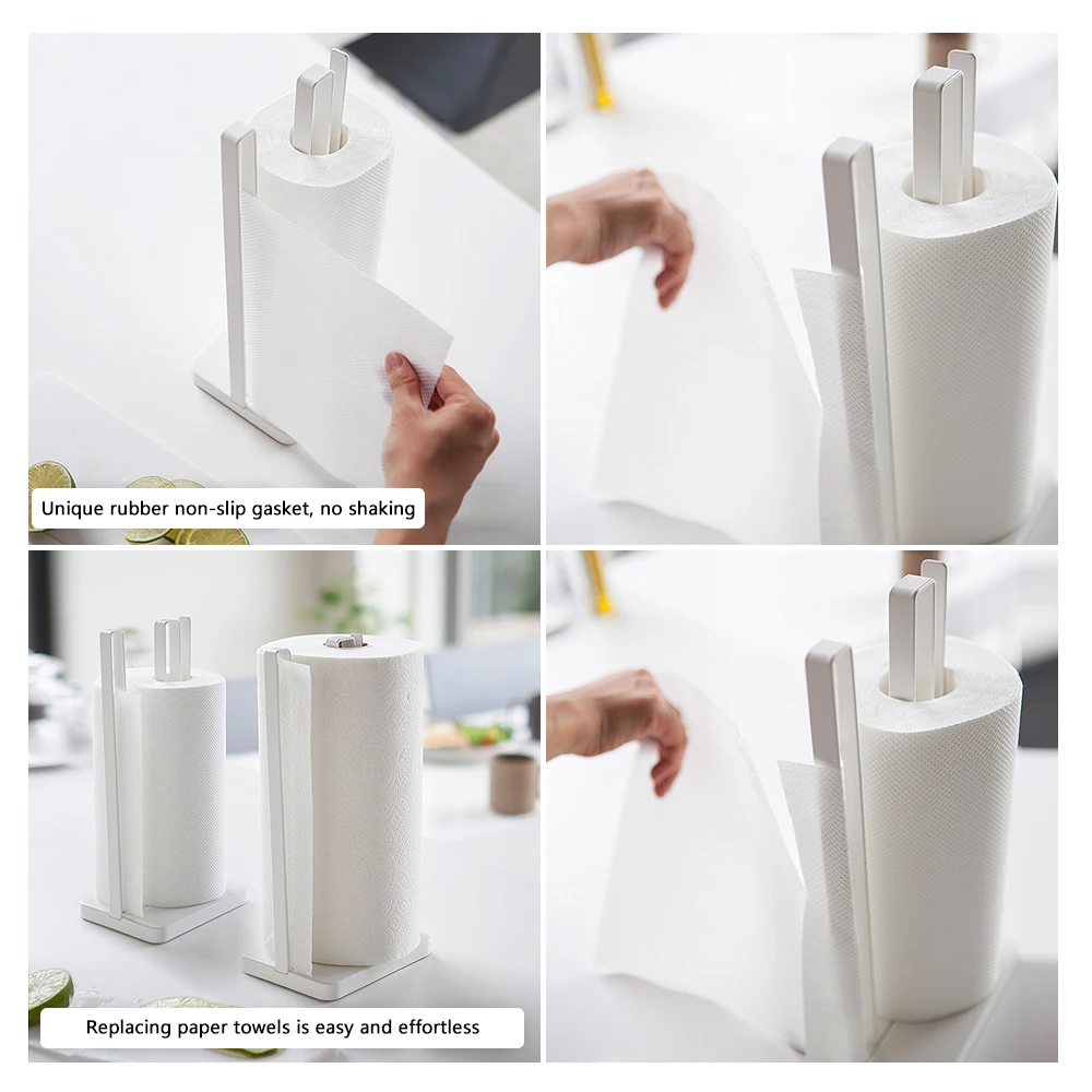 Metal Kitchen Countertop Upright Vertical Small Tissue Paper Towel Roll ...