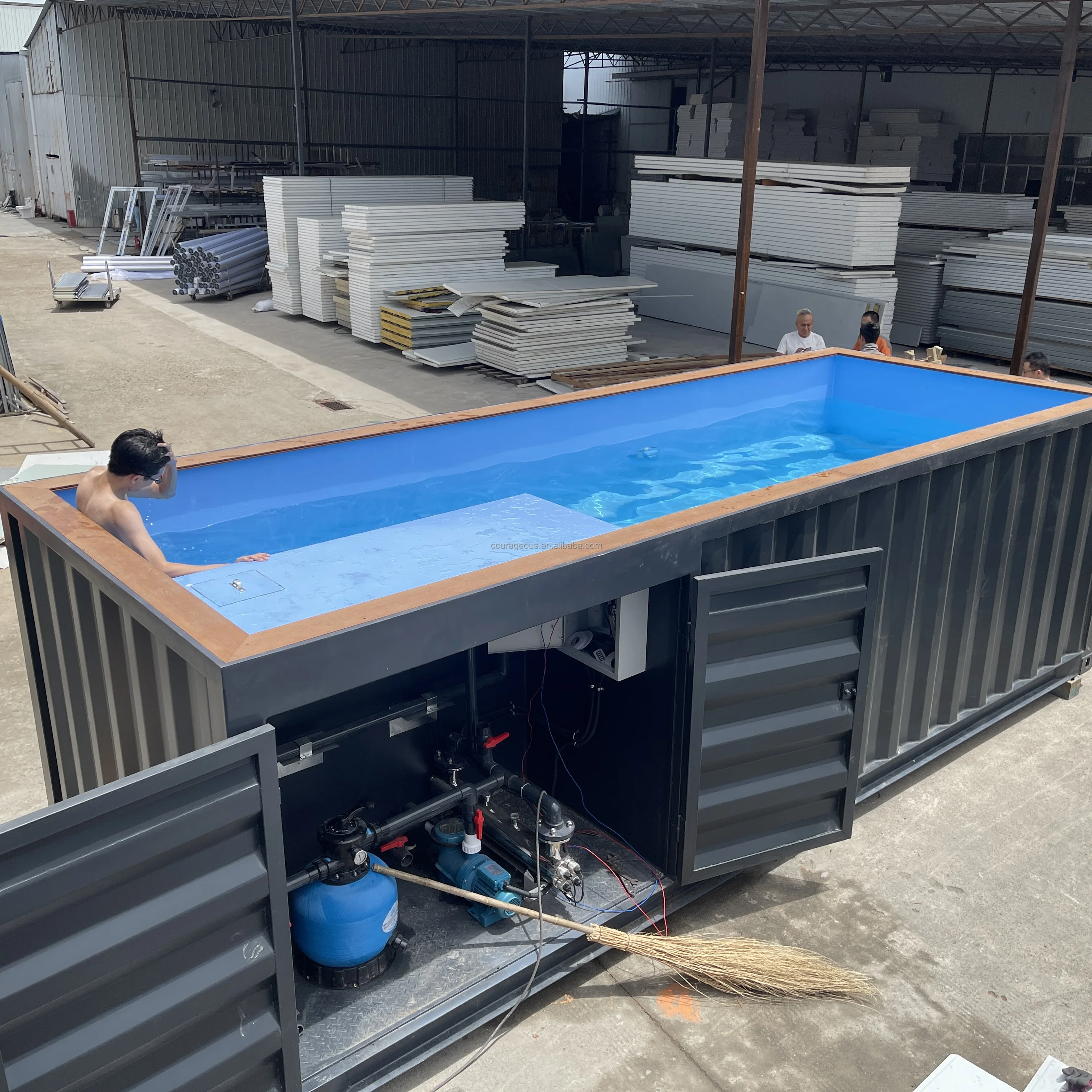 container swimming pool shipping container swimming pool acrylic wall ...