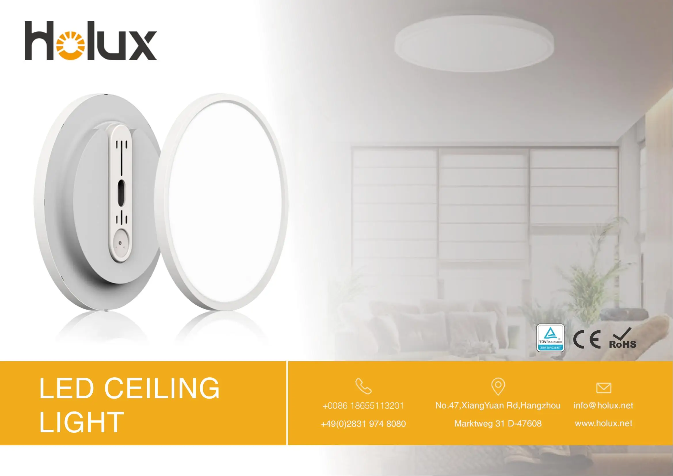 Modern Home LED Ceiling Lamp 320x320x45mm Smart Control White Silver ...