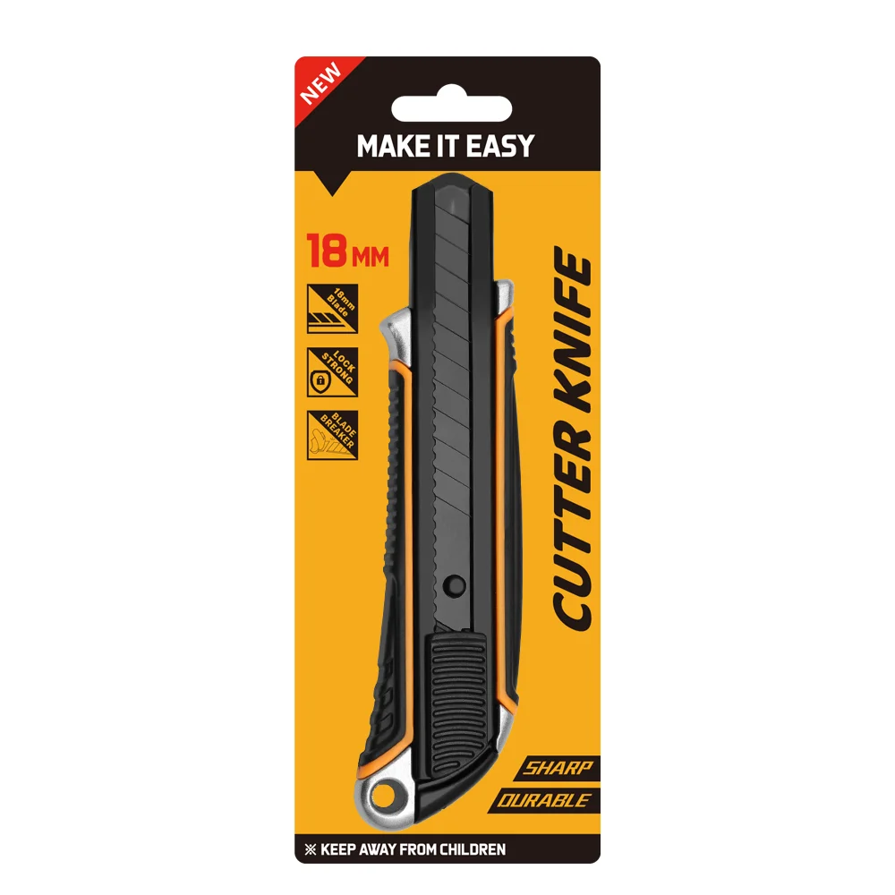Cheap Heavy Duty Box Cutter - 18mm Aluminium Alloy Utility Knife