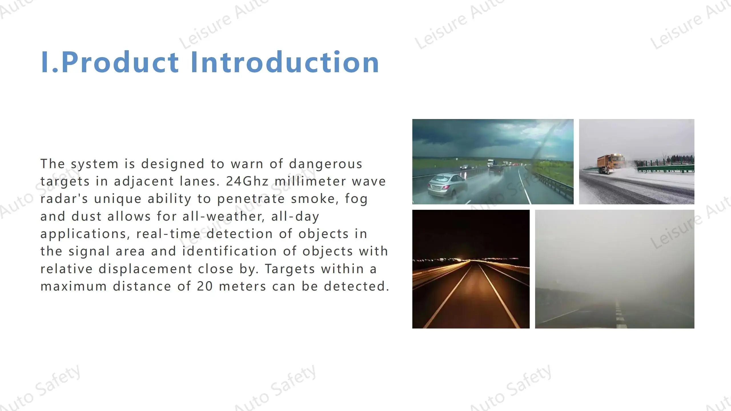 Pwas Proximity Warning Radar Motion Sensor & Video Monitor System