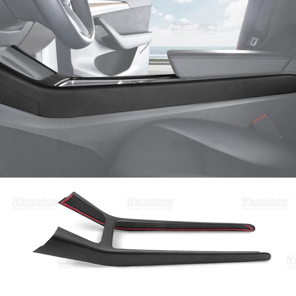 Hansshow Model 3/y Real Carbon Fiber A Pillar Window Triangle Cover ...