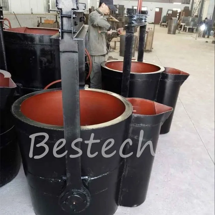 BESTECH Foundry Pouring Steel Ladle - Easy to Operate