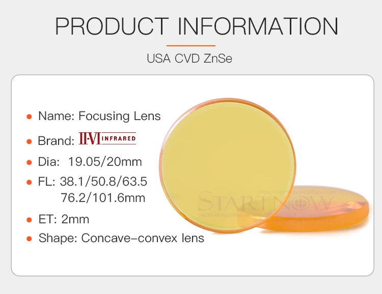 Ii-vi Infrared Cvd Znse Focus Lens Co2 Laser Cutting Machine Spare ...