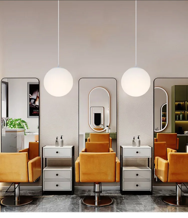 Modern Acrylic Milk White Round Ball Led Ceiling Light for Living Room ...