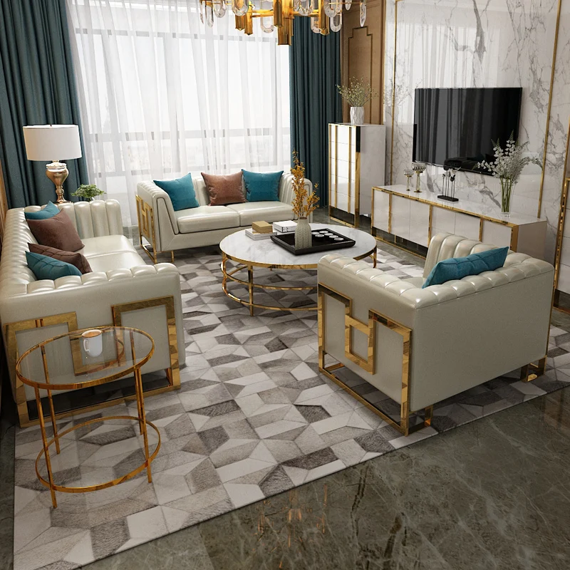 Luxury Sofa Sets Steel Tube Frame Chair Living Room Furniture Factory ...