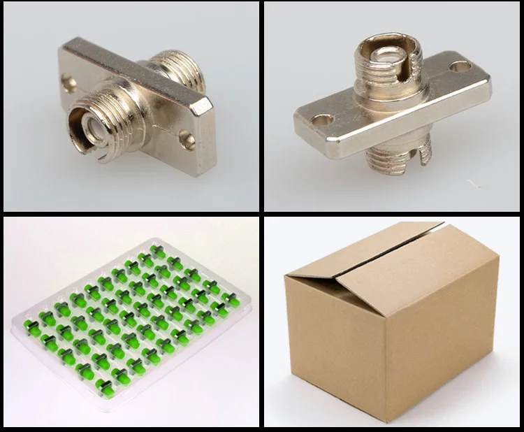 Fc-fc Apc Rectangle Sm Double D Zinc Alloy Green Fiber Optic Coupler ...