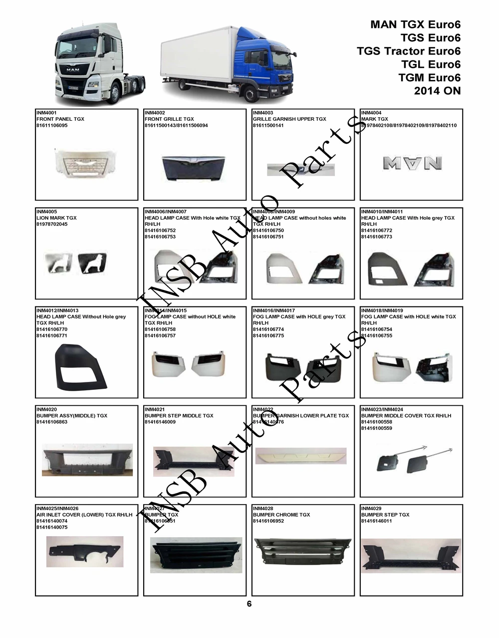 LED Fog Lamp for MAN TGA TGX TGS TRUCK Spare Parts