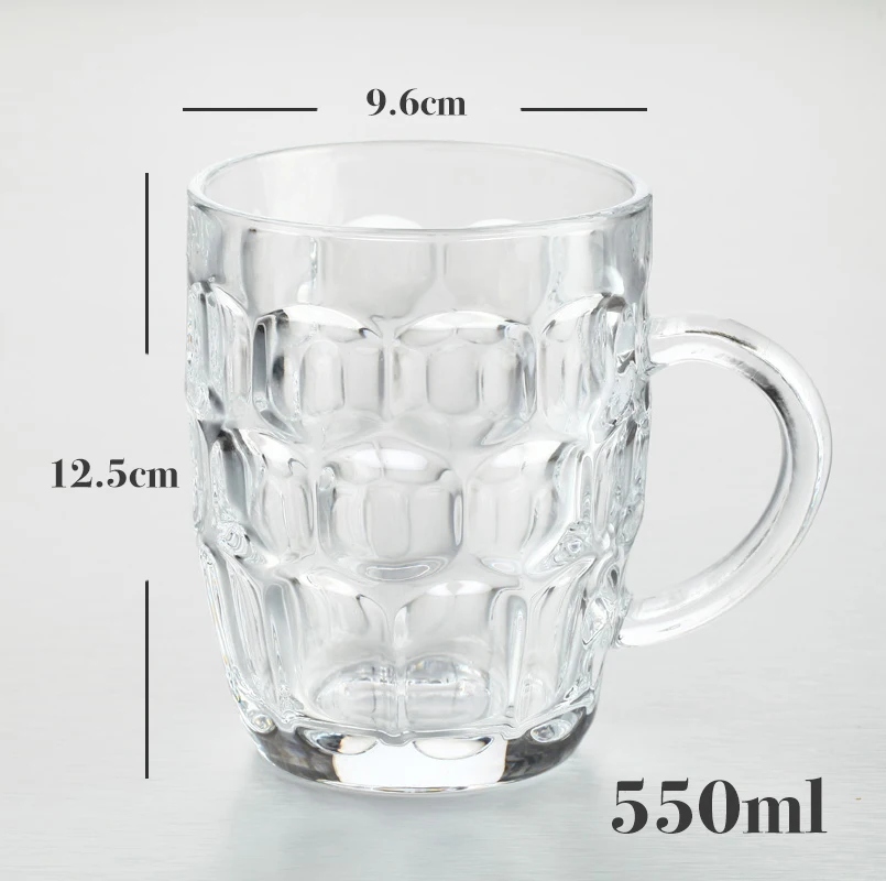 Wholesale Custom Dimpled Glass Beer Mugs - Perfect for Parties