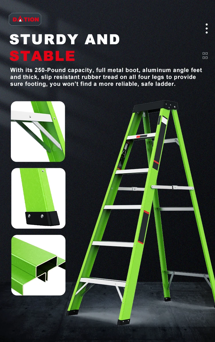 V-shape Ladder Fiberglass For House Lightweight 3 5 Step Ladder Non ...