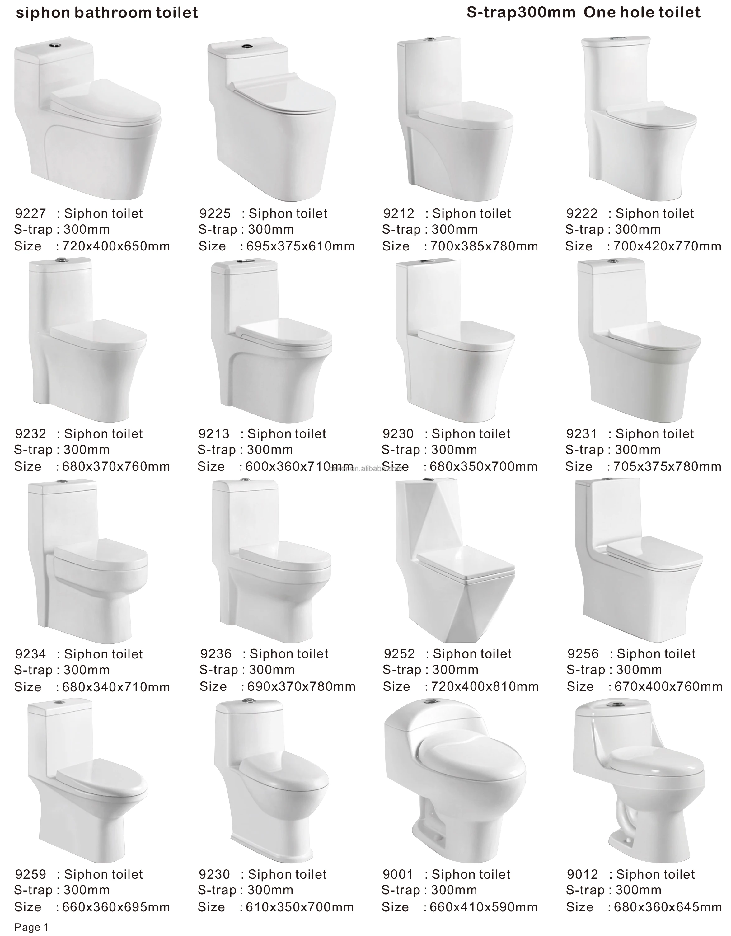 Colombian Market Shower Room Toilet Oem Commode S-trap 300mm Nightstool ...