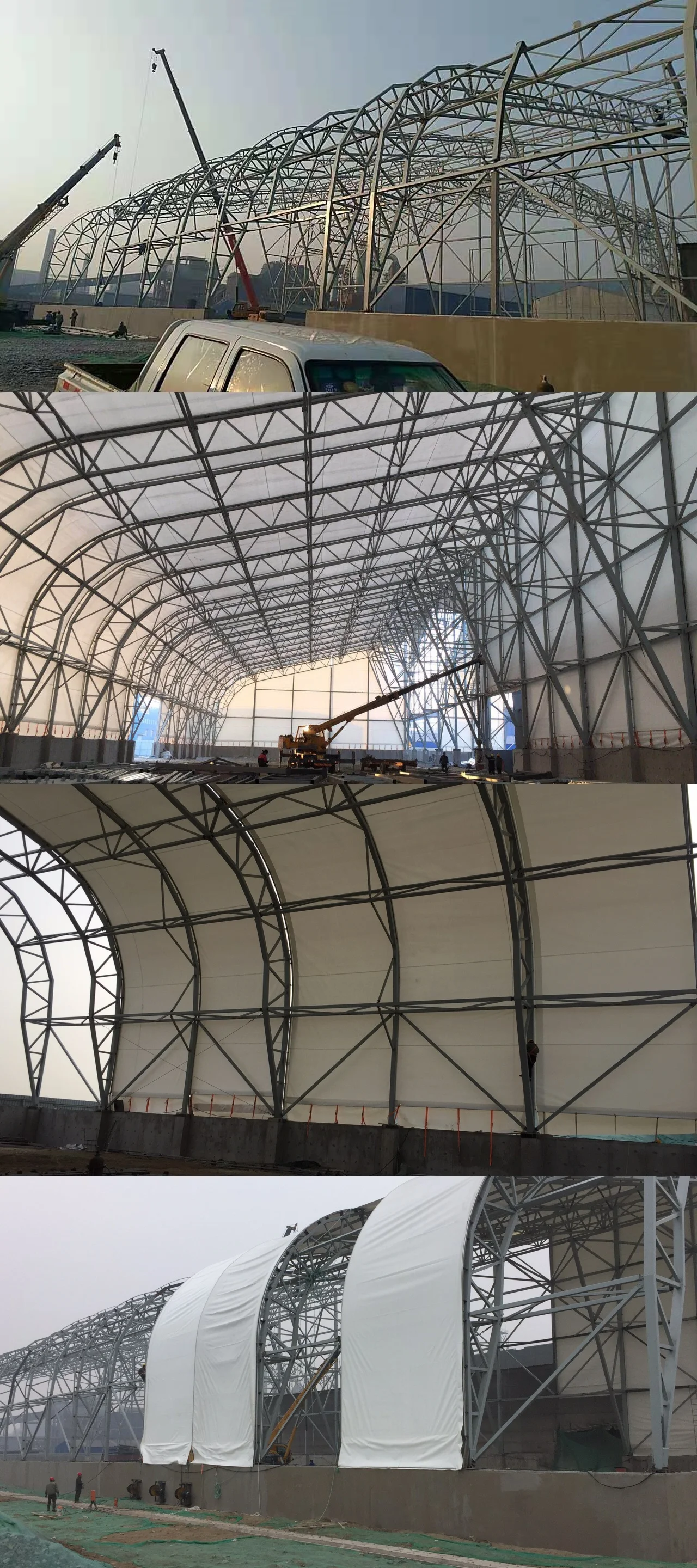 Large Temporary Warehouse Structure - Industrial Storage Tent