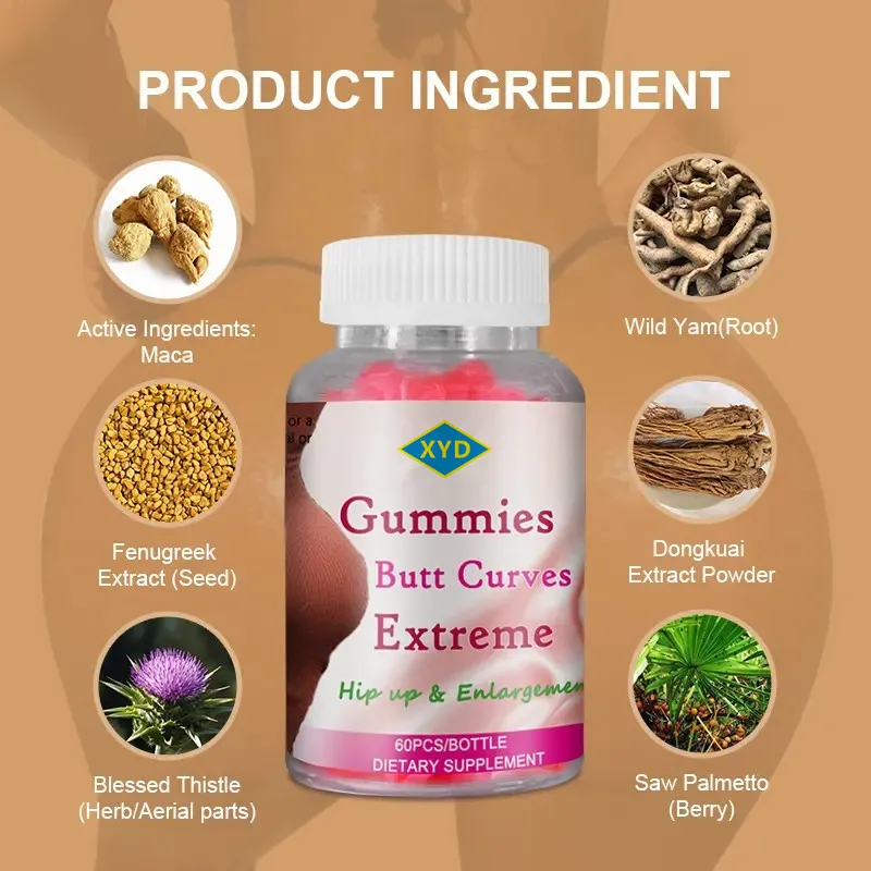 Hip And Big Butt Enlargement Gummies For Butt And Hip Enlargement Curve Extremes Maca Pills Butt ...