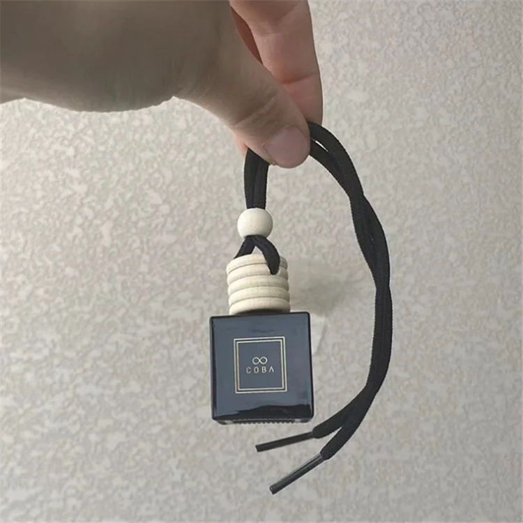 Custom Print Logo 10ml Car Hanging Diffuser - Black Glass