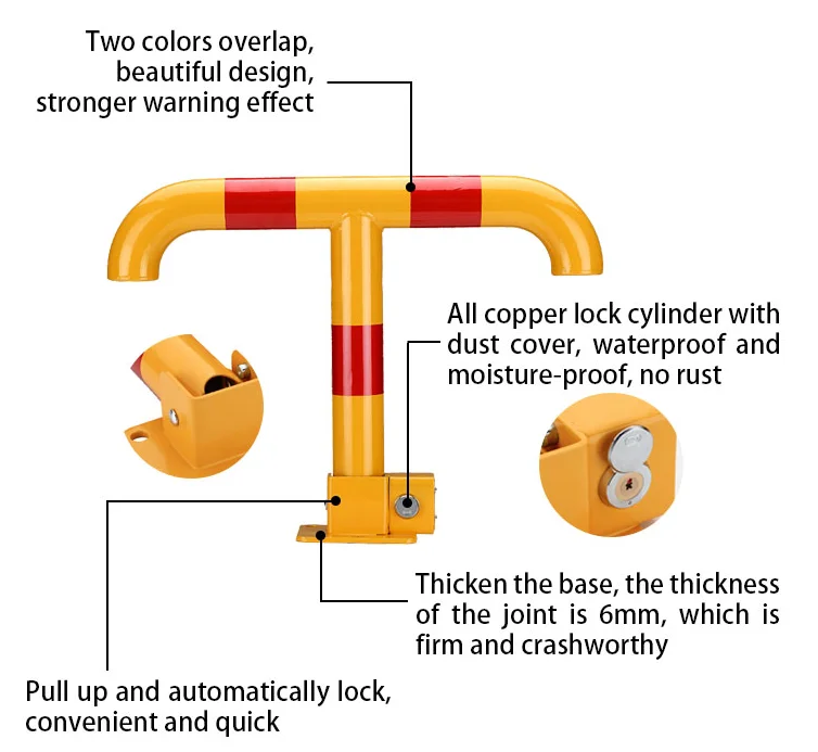 High Quality Manual Car Parking Lot Lock - T-shaped