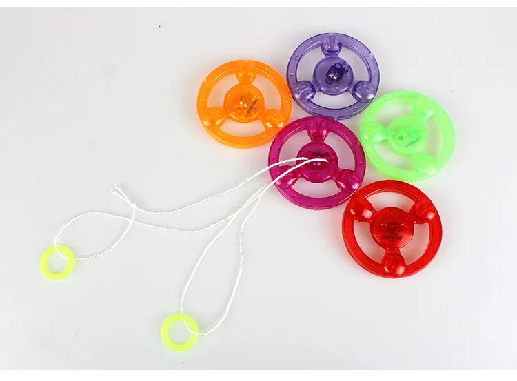 New Metal Pulling String Flying Spinning Toys Flash Flywheel Led Gyro ...