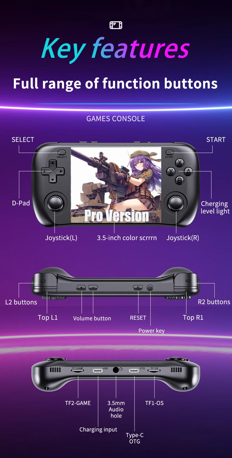 Air Version R36s H36S Max Custom Logo Video Retro Player Game Console ...