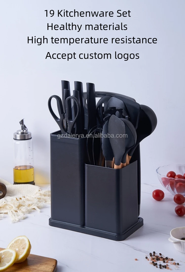 Wholesale Kitchenware Set 19pcs Silicone Kitchenware Set Silicone ...