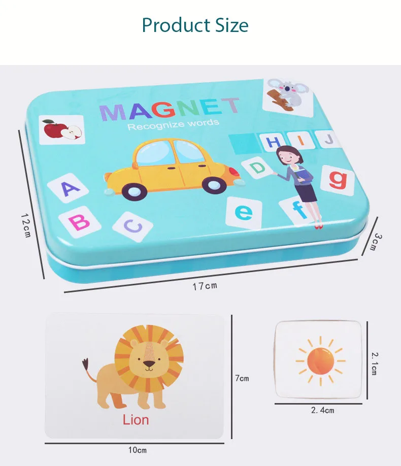Wooden Magnetic Letters Alphabet And Numbers Refrigerator Magnet Flash ...