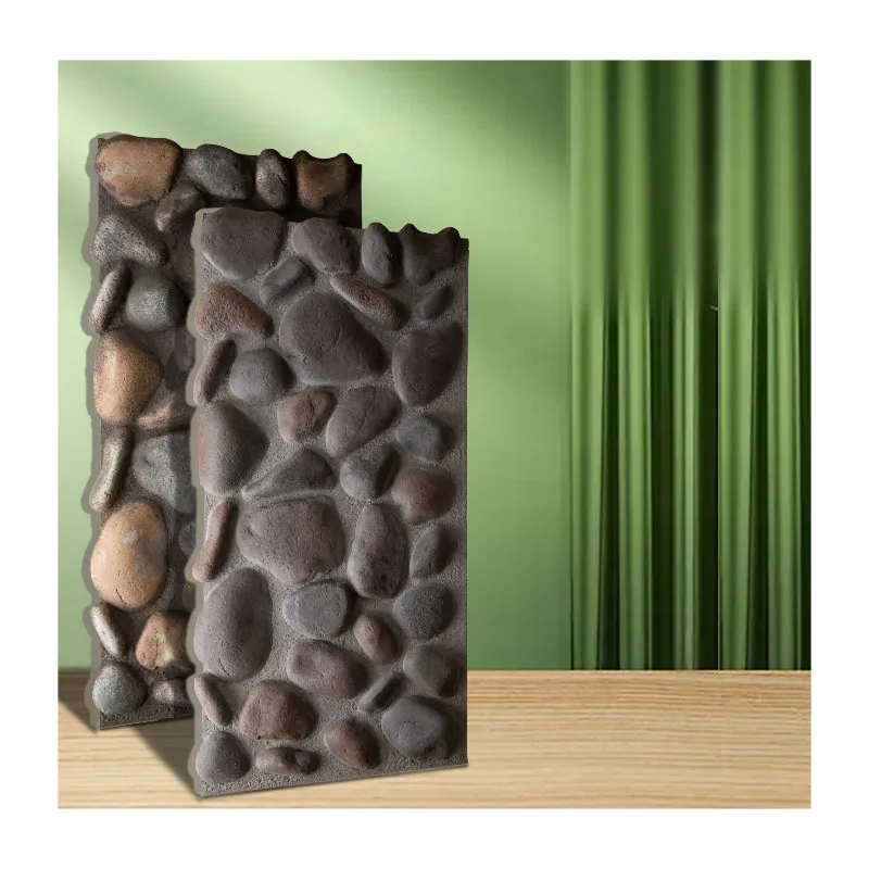 Pu Artificial Pebbles Stone Veneer Pu Stone Wall Panel Outdoor Indoor ...