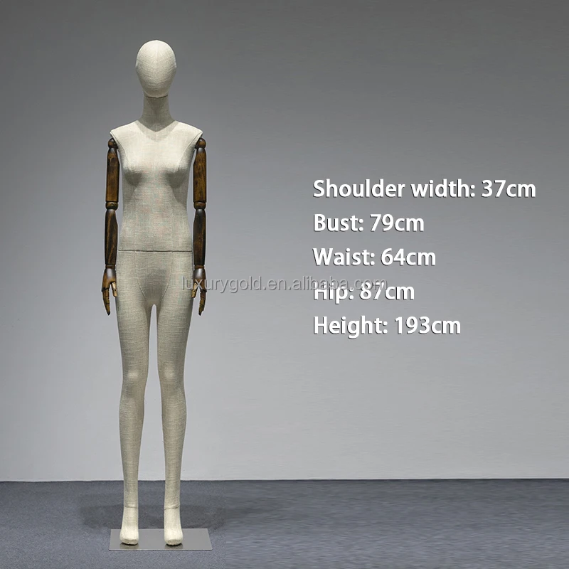 Wholesale Store Clothes Mannequin Women Flexible Arms Linen Full Body ...