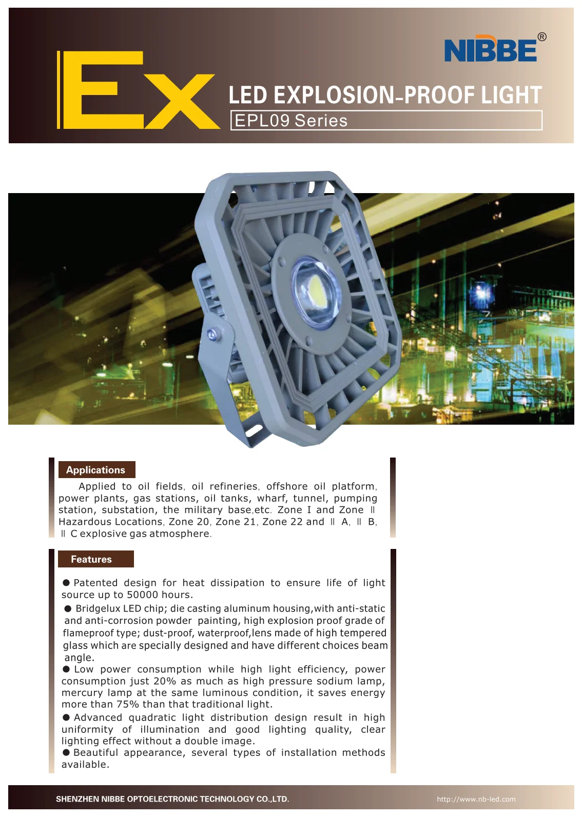 Iec Ex Atex Zone 1&2 100w 150w 200w High Power Explosion Proof Led ...