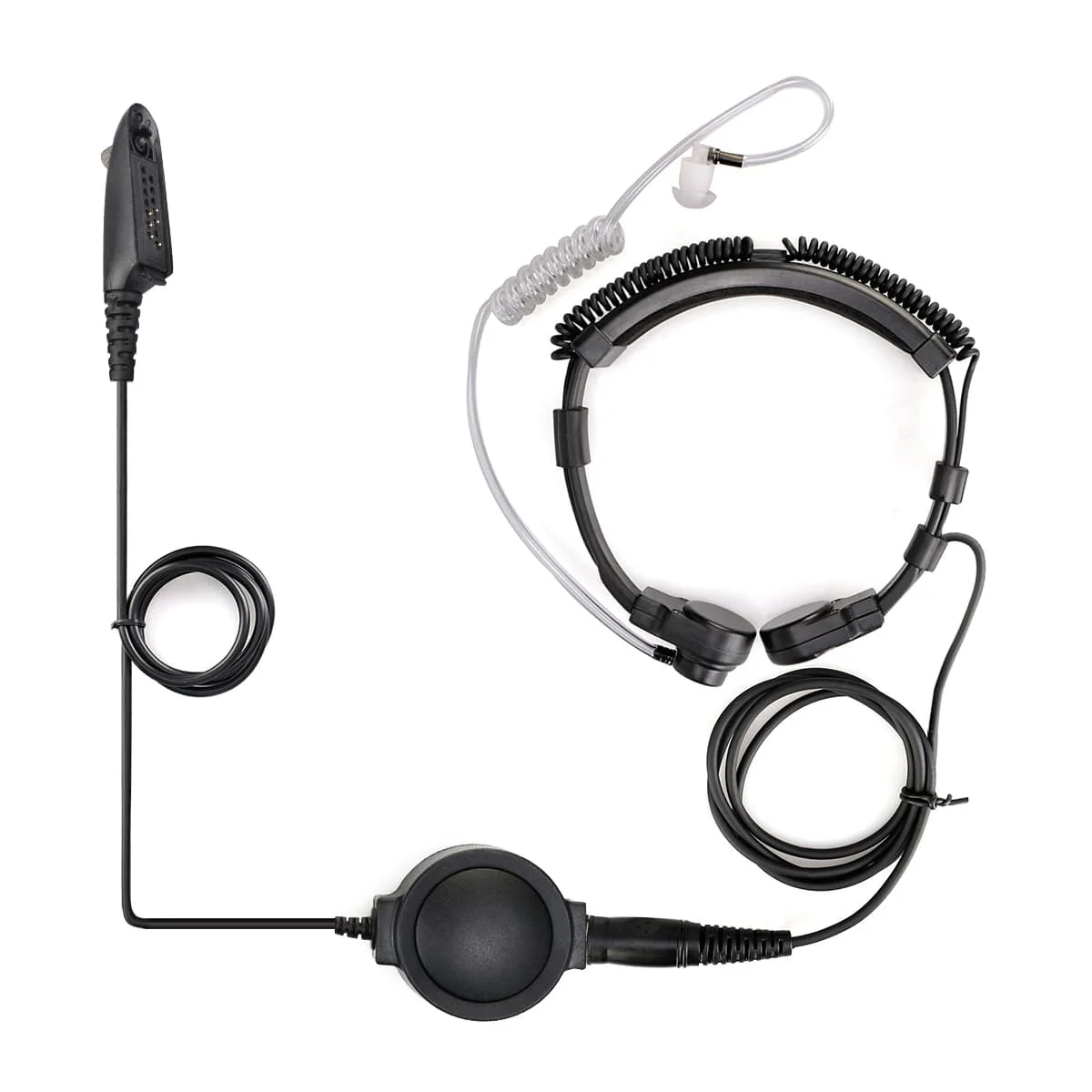 Motorola Gp328 Stretchable Coiled Tactical Throat Mic Larynx Vibration ...