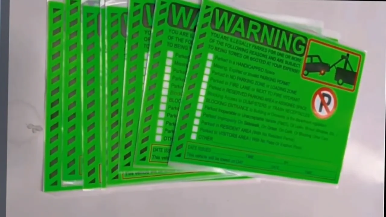 Custom Parking Violation Notice Vehicle Is Illegally Parked Sticker ...
