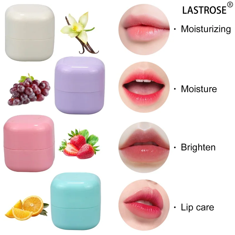 4 Flavors Strawberry Lip Balm - Natural Long Lasting Care
