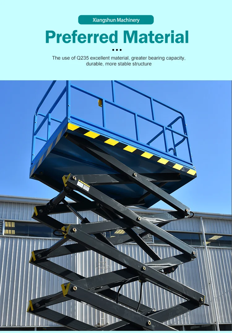 12m Hydraulic Man Lift All Terrain Construction Working Rough Road ...